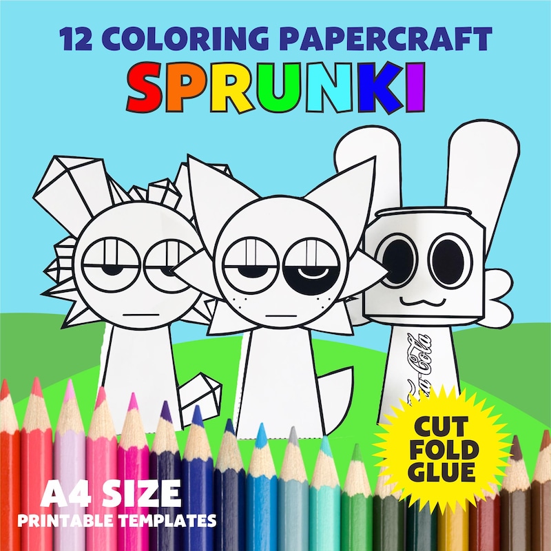 Sprunki Papercraft Template - Etsy