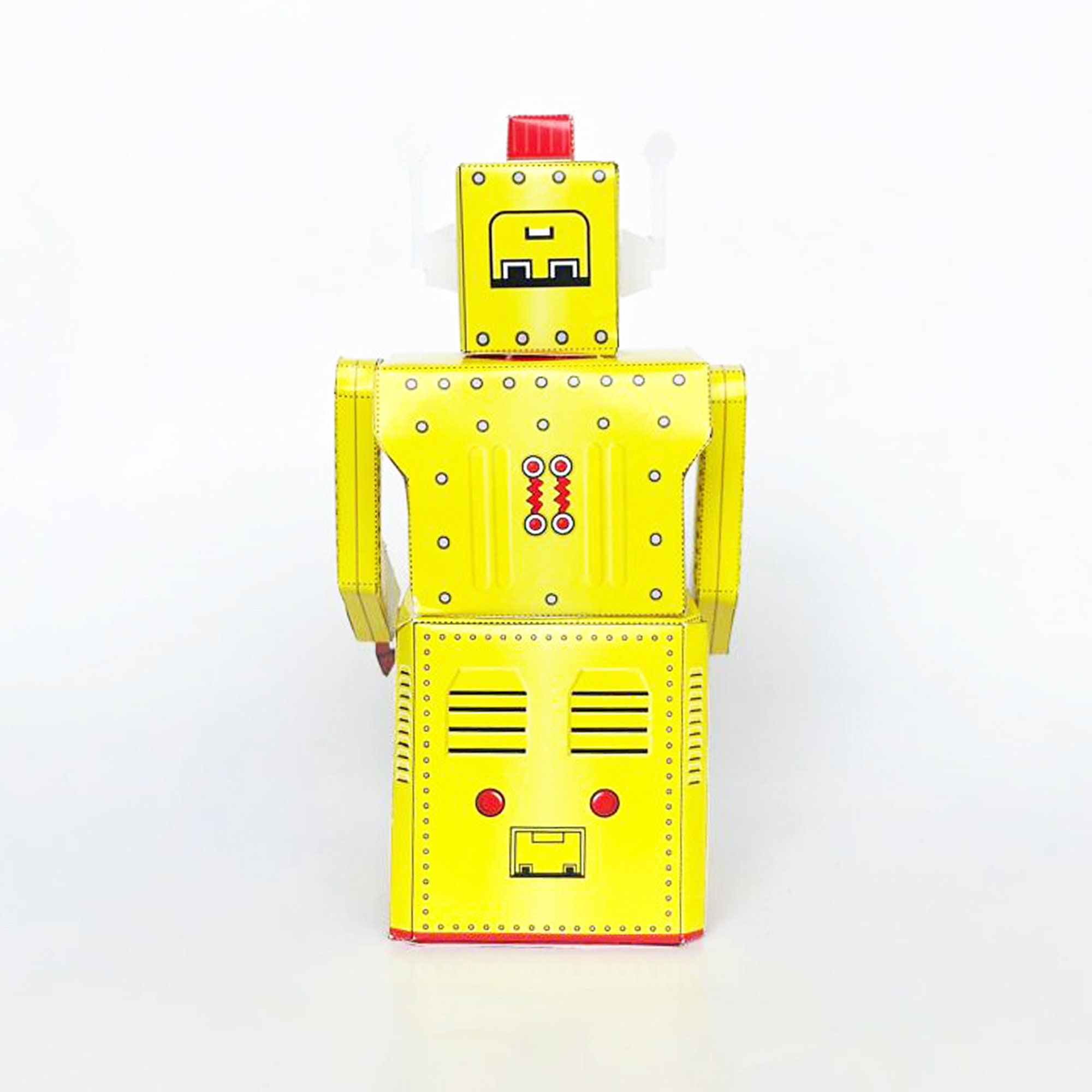 Vintage Yellow Rescue Robot Papercraft: DIY Toy Kit (digital Download ...