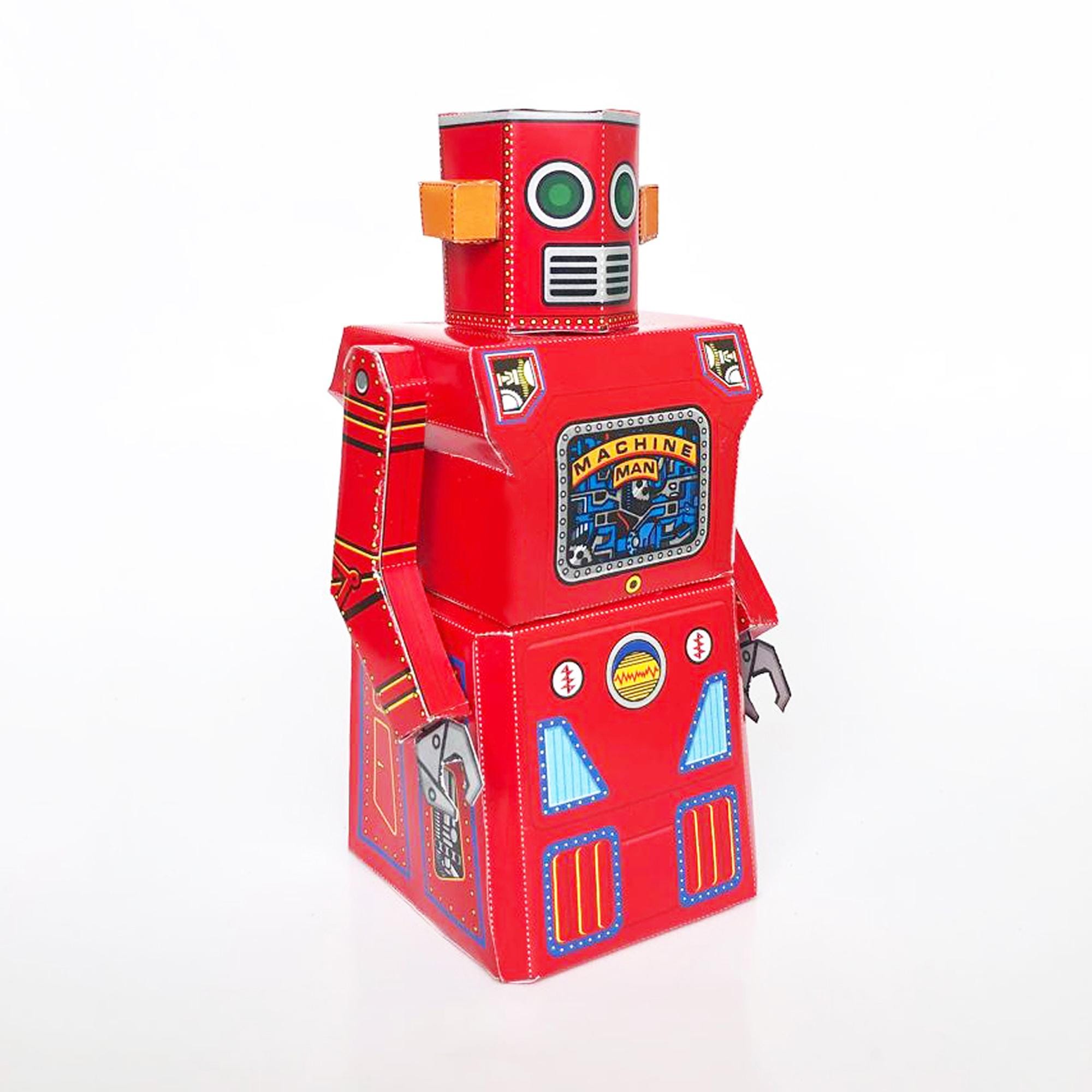 Vintage Robot Papercraft Machine Man Robot Papertoy DIY Retro Robot ...