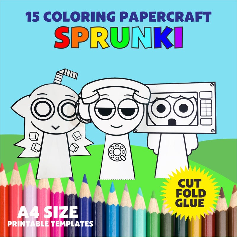 Sprunki Papercraft Template - Etsy