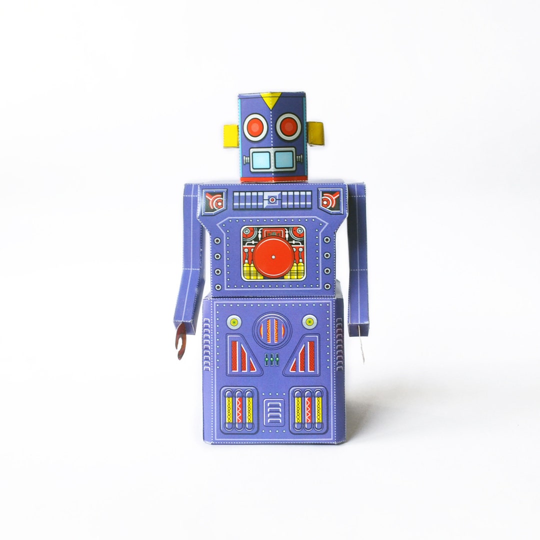 DIY Printable Papertoy Retro Robot Vintage Paper Craft and Art Activity ...