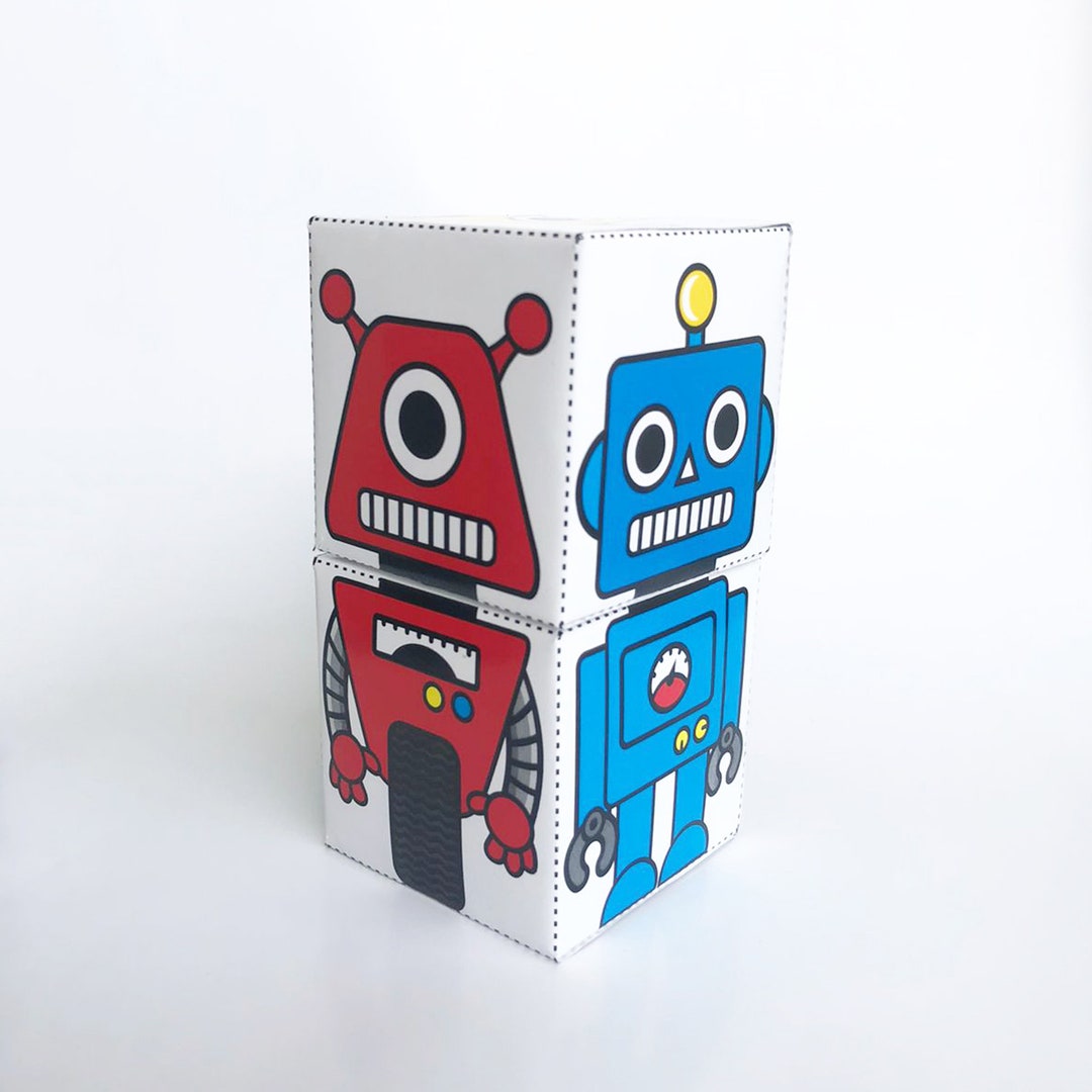 Papercraft Activity Mix and Match Robot Papertoy Blocks Art and Craft ...