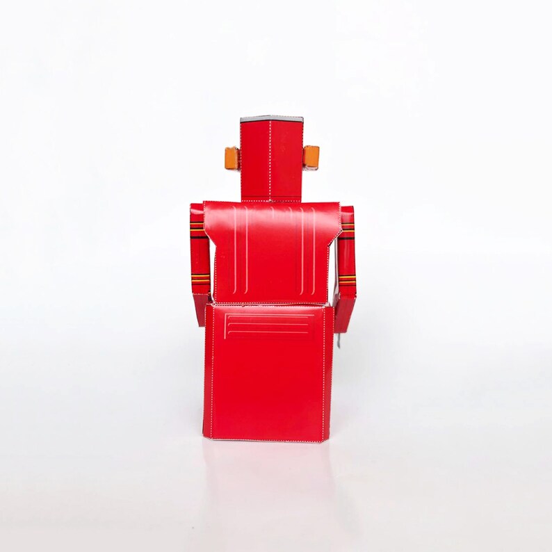 DIY Printable Vintage Robot Papertoy, Retro Robot Papercraft, Digital ...