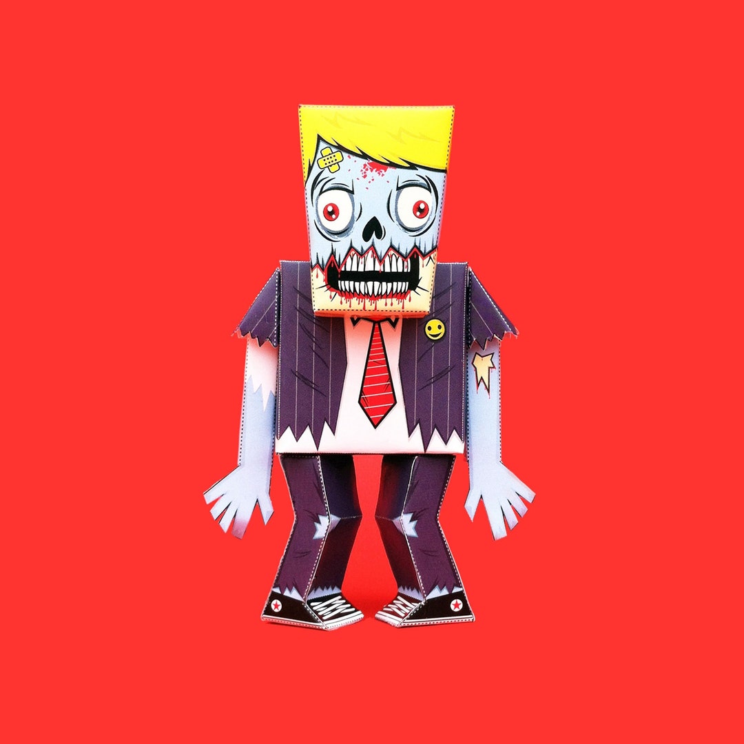 Zombie Papercraft Halloween Decoration: Spooky DIY Printable Activity ...