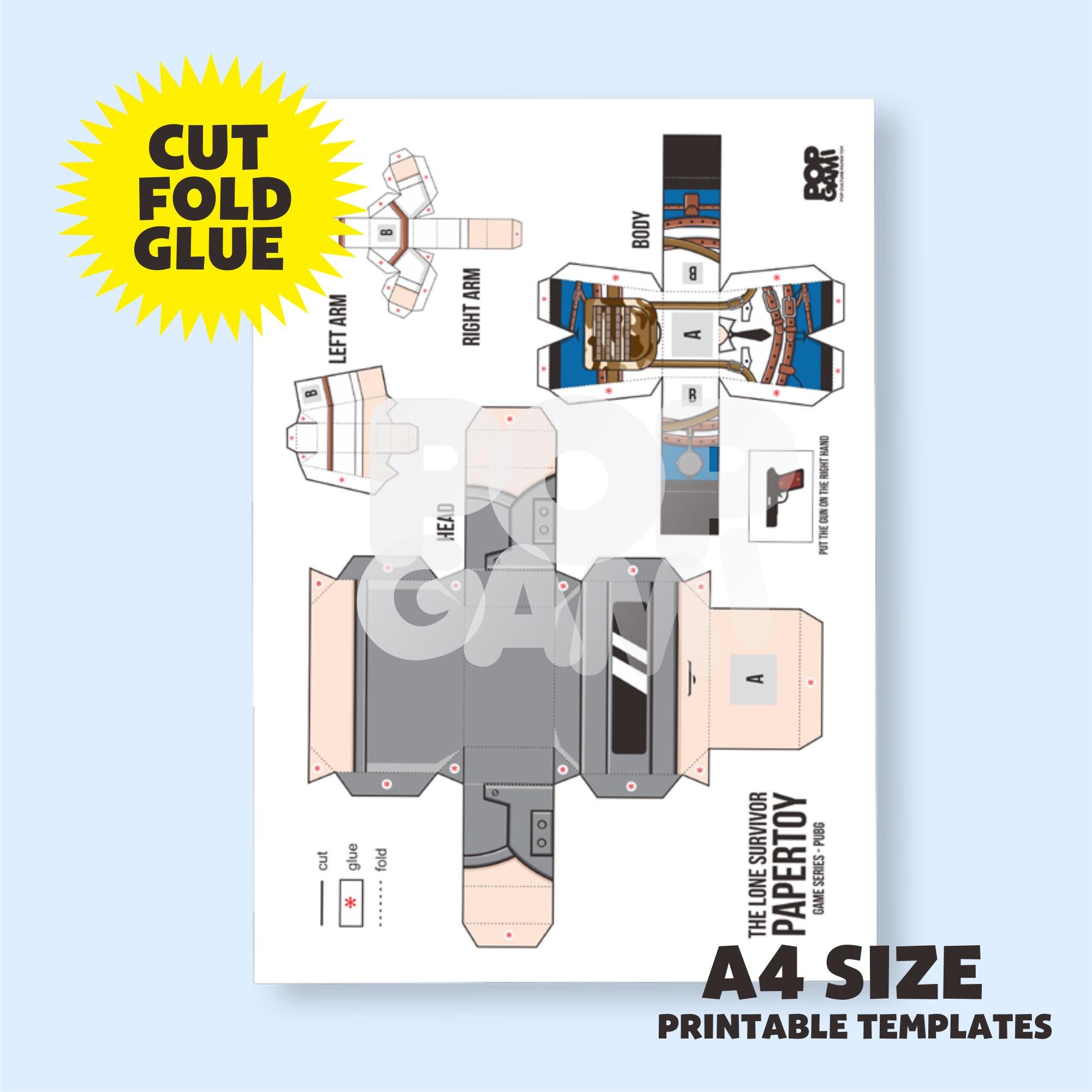 PUBG the Lone Survivor Papercraft Template | DIY PUBG Game Craft ...