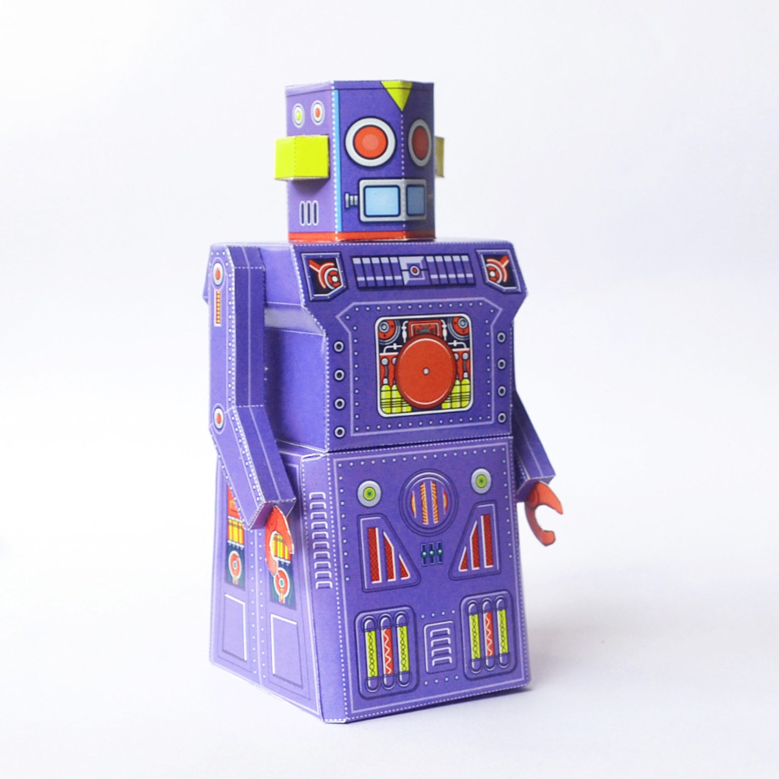 Retro Robot Papercraft: Printable Vintage Toy (PDF Download) - Etsy