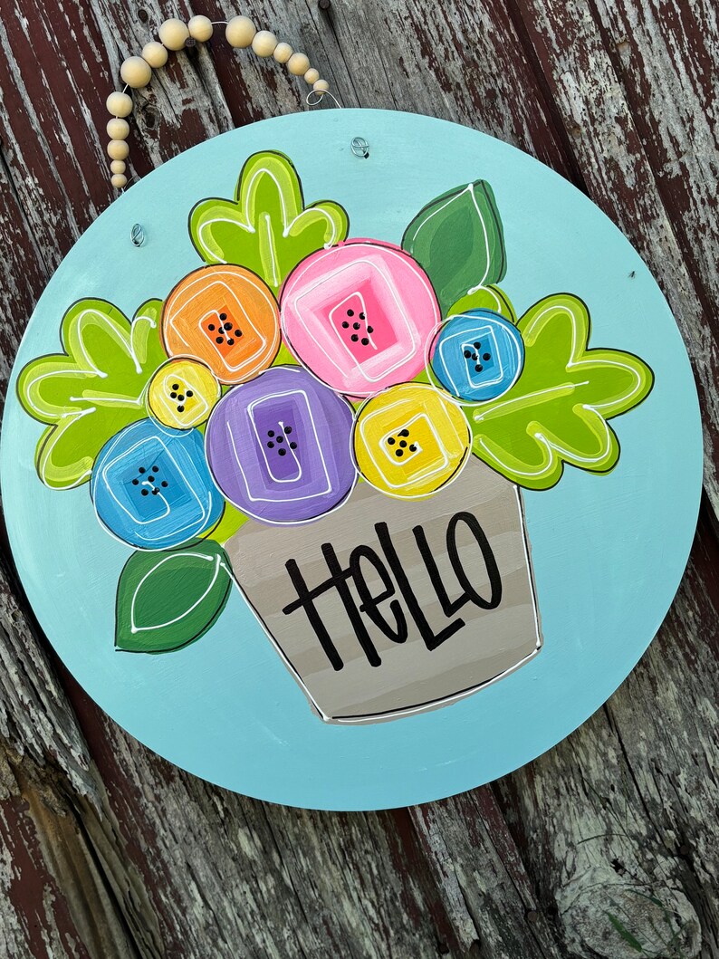 Flower Door Hanger - Etsy