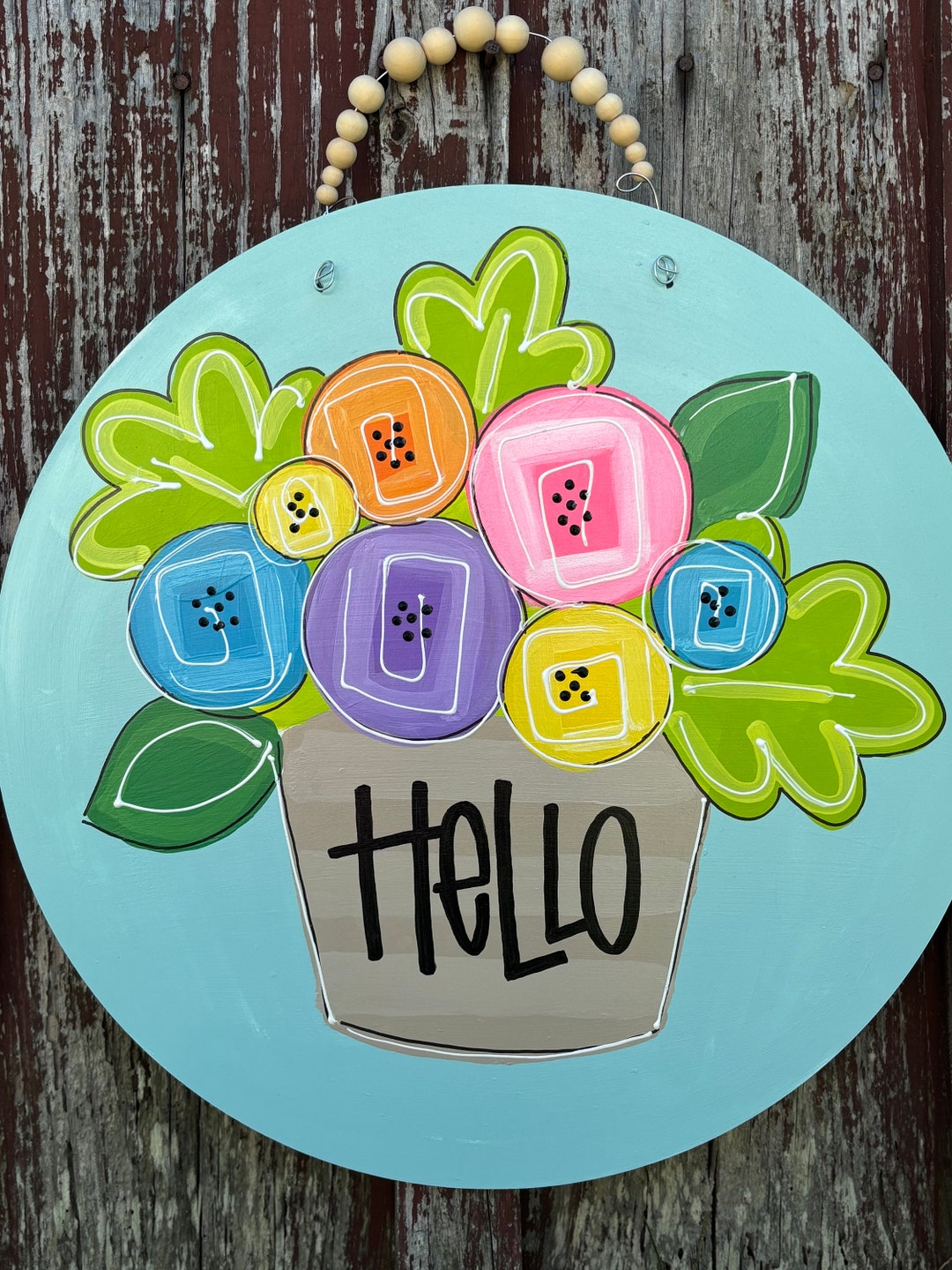 Flower Door Hanger - Etsy