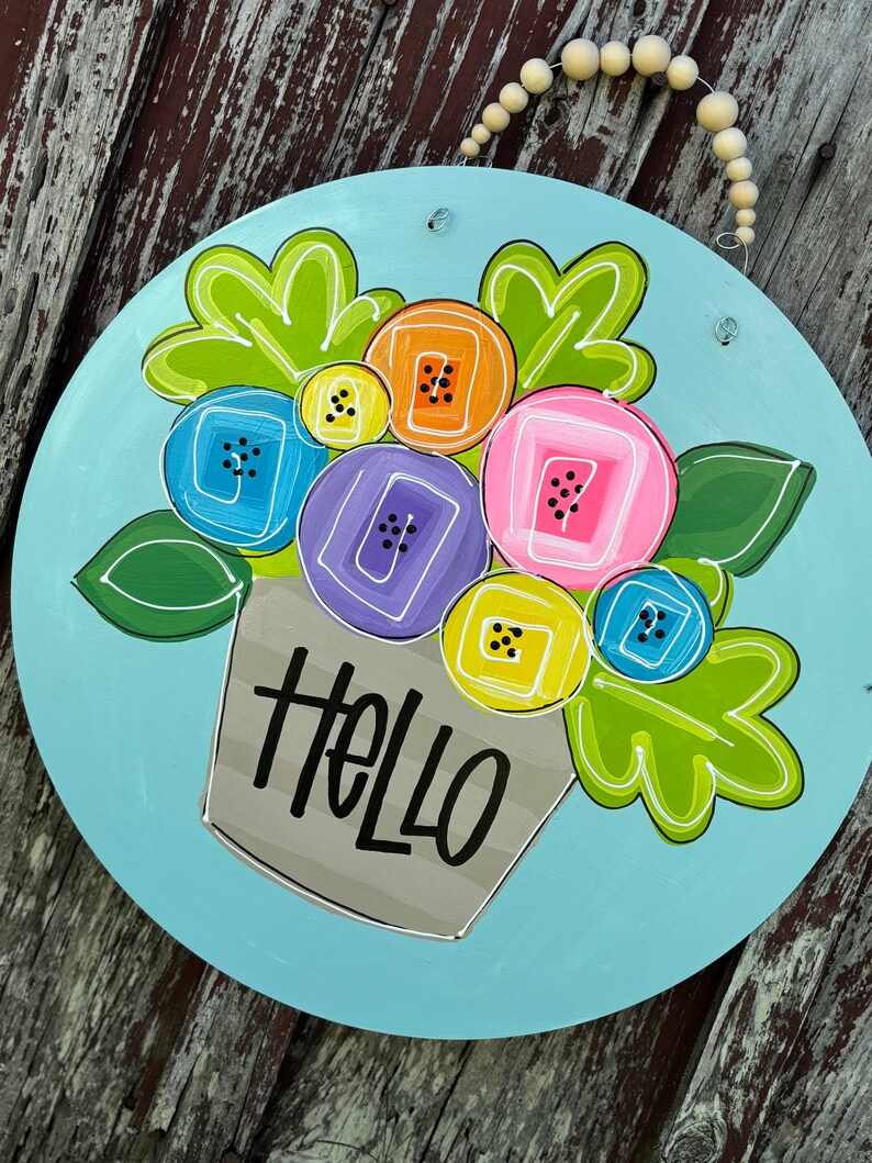 Flower Door Hanger - Etsy