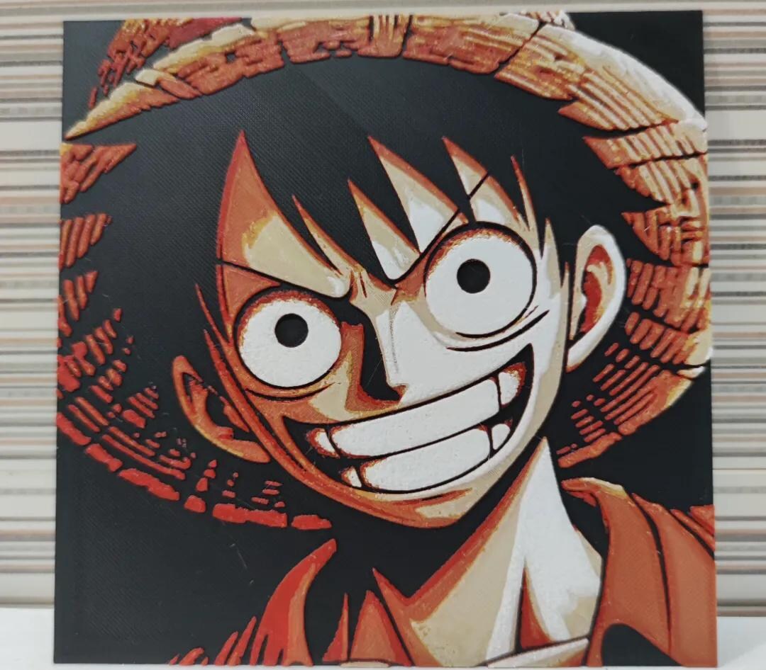 Luffy Portrait 3D Portrait of Luffy 3D - Etsy