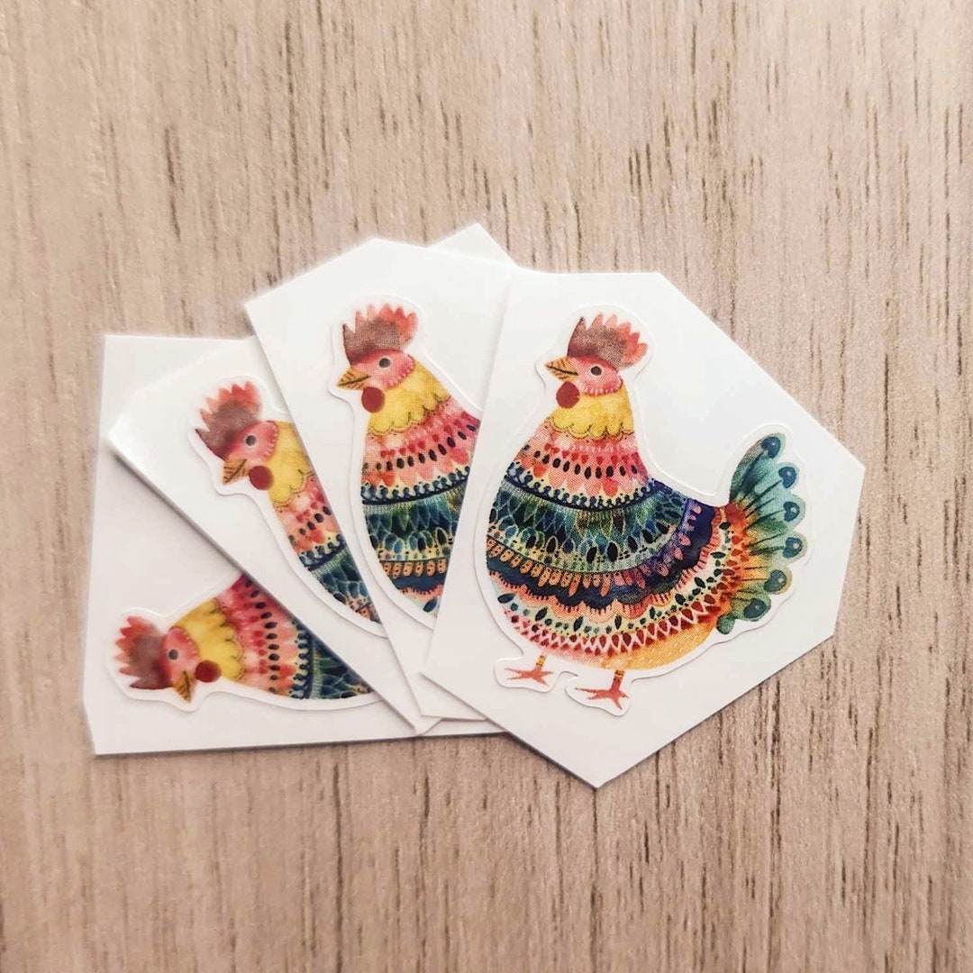 Small Animal Stickers Cute Chicken Stickers for Tumbler Turtle Sticker ...