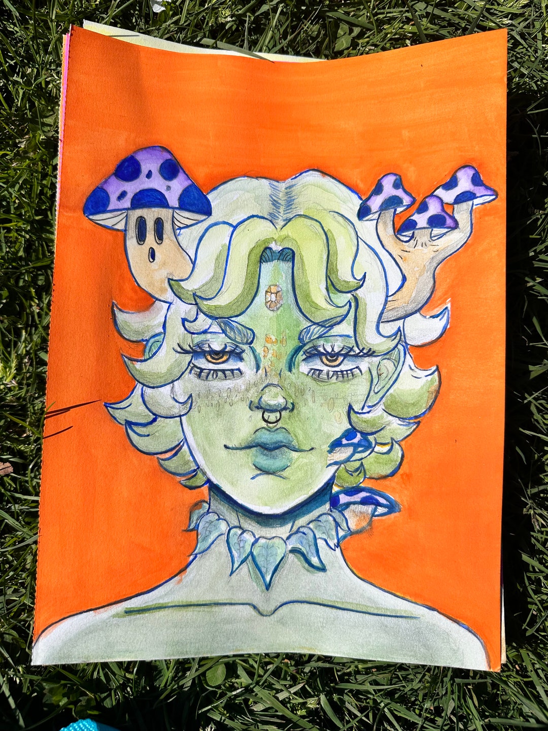 Custom Character Bust:watercolor Art (framed) - Etsy