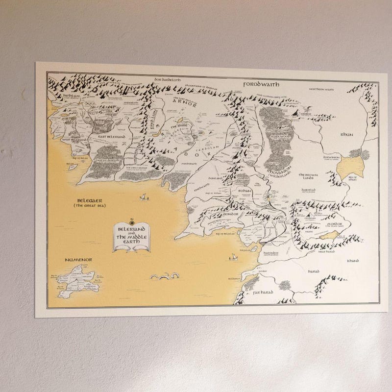 Middle Earth Map - Etsy