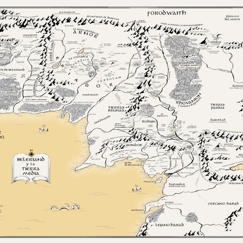 Middle Earth Map - Etsy