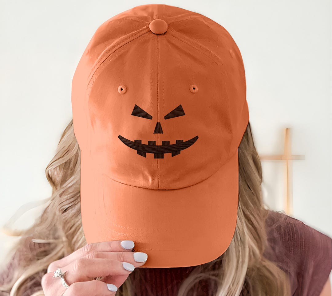 Jack O Lantern Embroidered Hat, Family Matching Halloween Baseball Cap ...