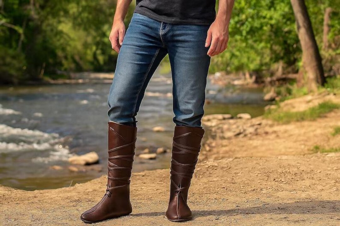 Medieval Viking Larp Boots, Renaissance Pirate Knight Boots, Ren Faire ...