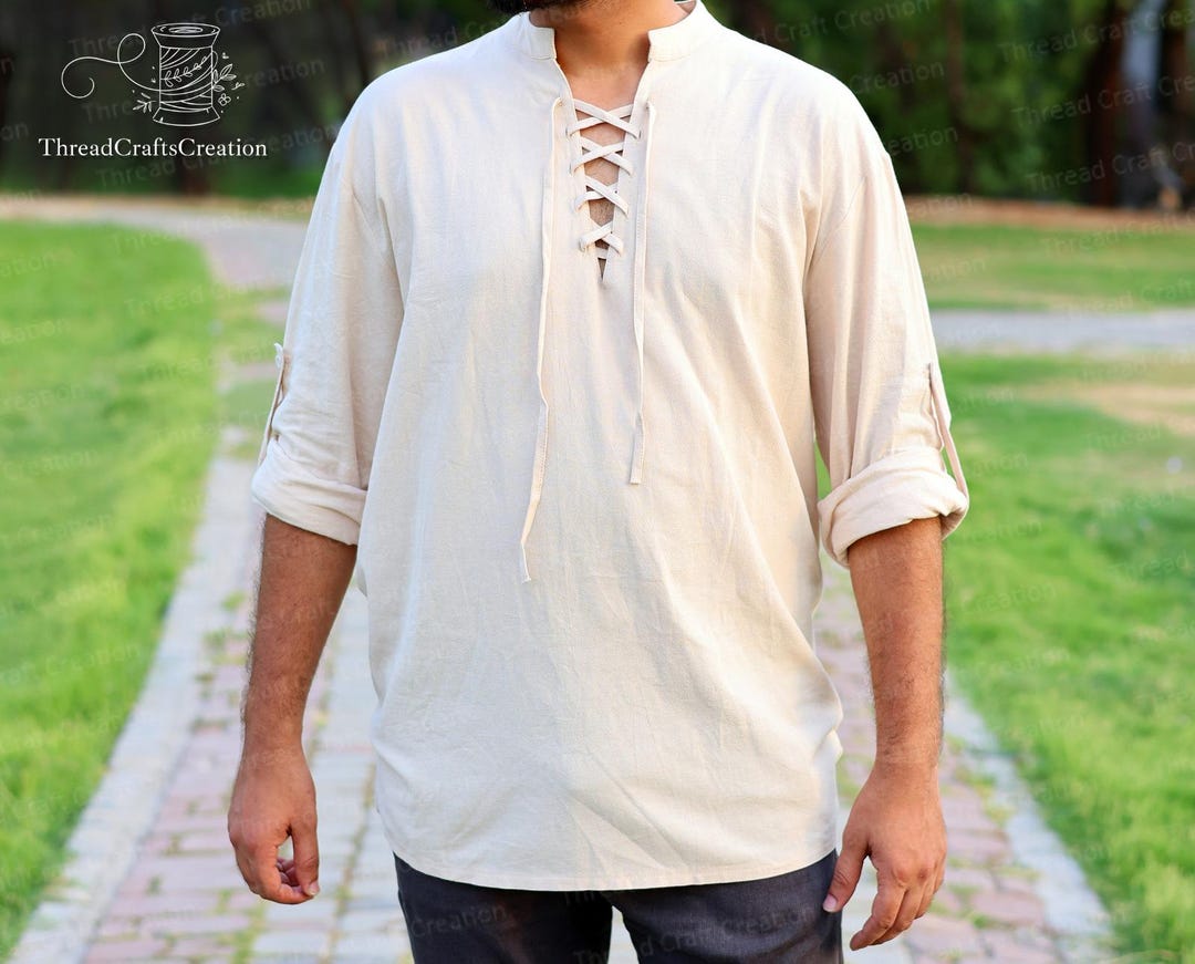 Renaissance Fair Larp Mens Tunic, Medieval Viking Aesthetic Tunic ...
