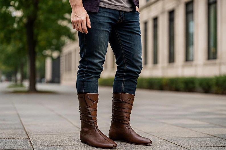 Medieval Viking Larp Boots, Renaissance Pirate Knight Boots, Ren Faire ...