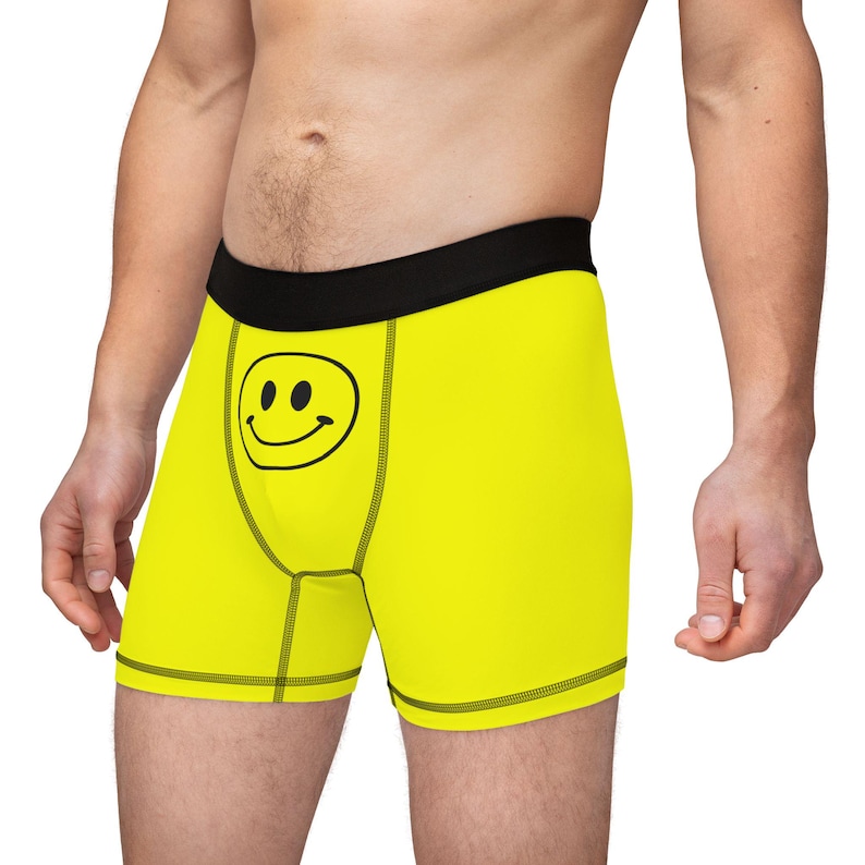 Yellow Smiley Face Men's Boxers - Etsy