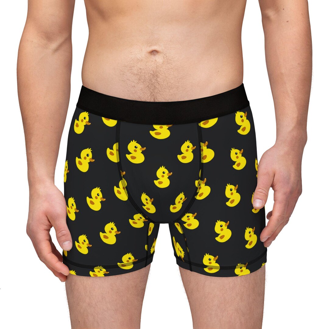 Yellow Baby Ducks Men's Boxers (AOP) / Blue Men's Underwear With Yellow ...