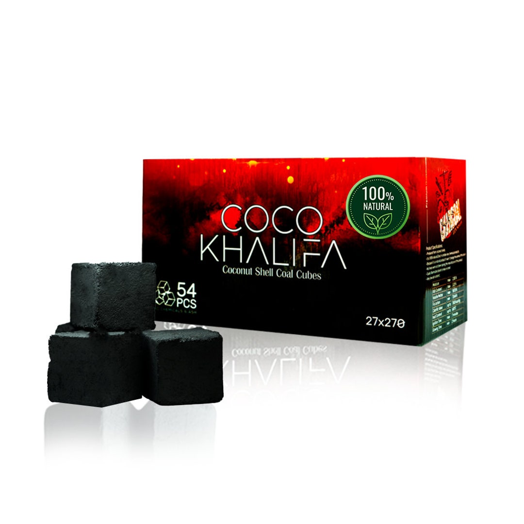 Coco Khalifa Shisha Coal 1kg Natural Coal From Coconut Shells Hookah ...