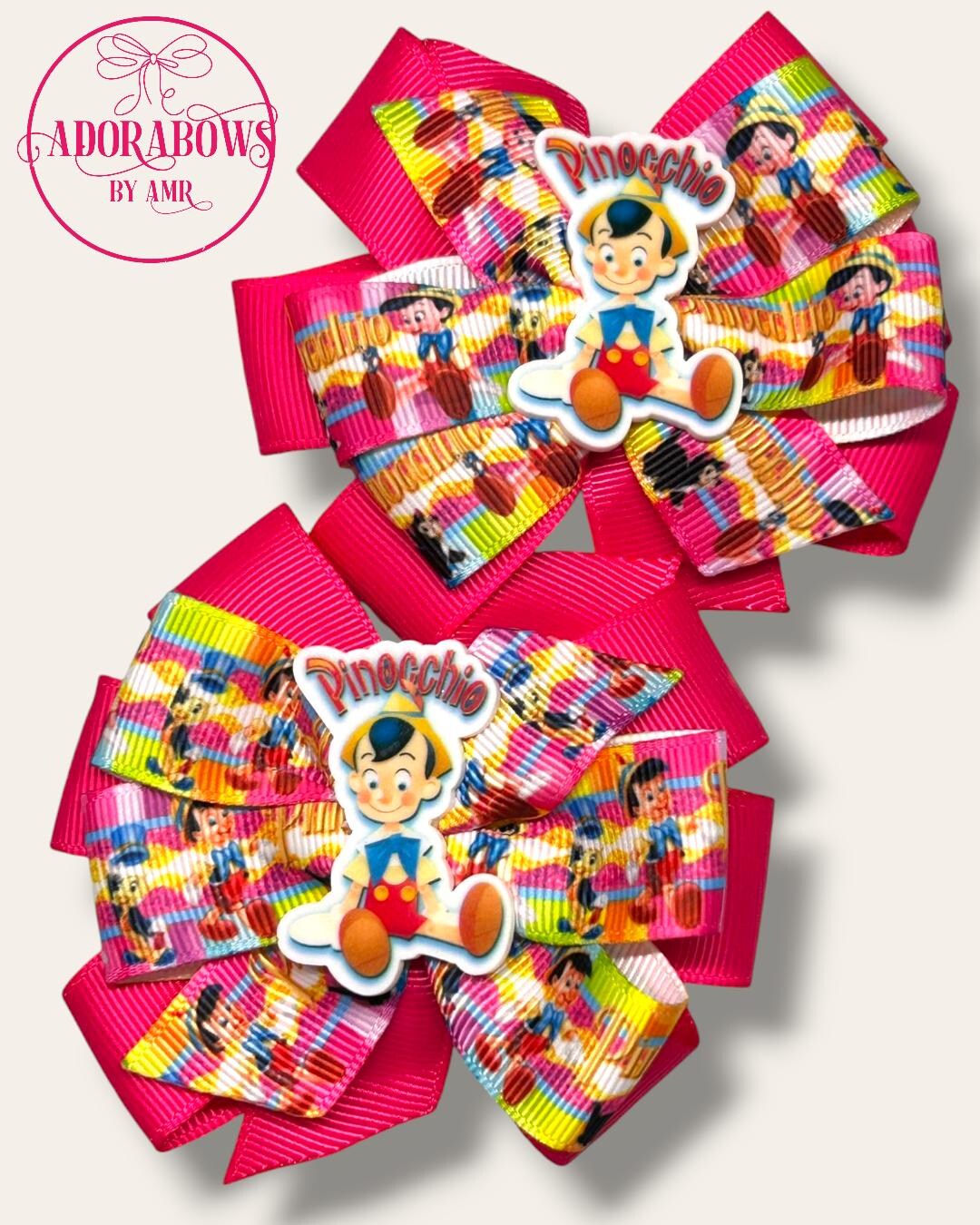 Disney Inspired Hair Bows – Bambi, Aristocats Marie, Pinocchio ...