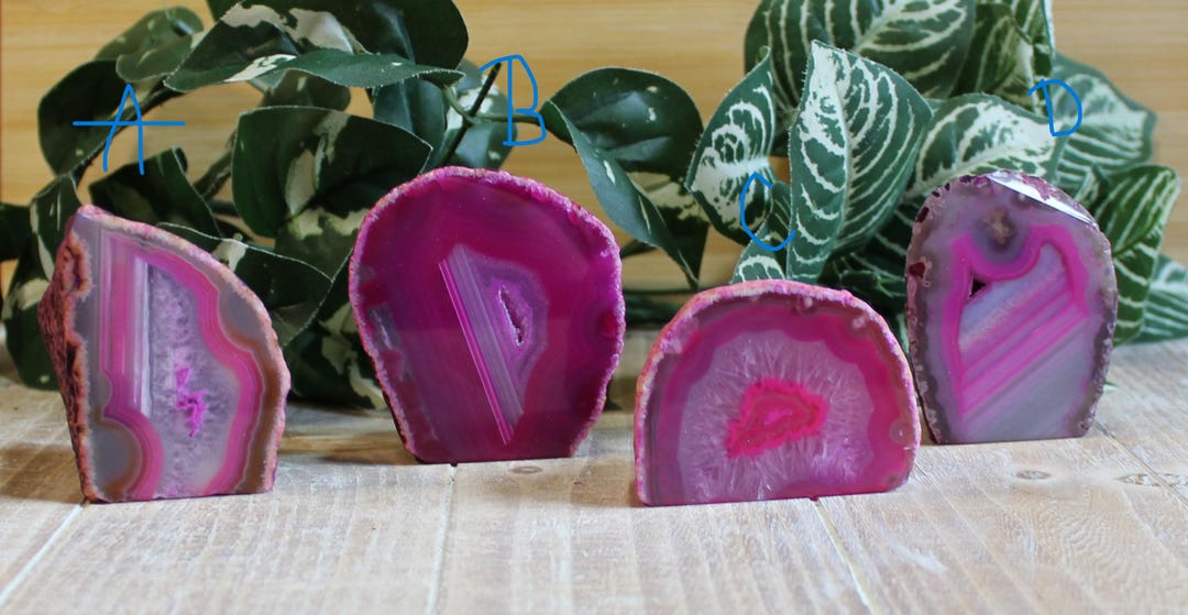 Small Agate Pink Geodes Small Rock Gifts House Warming Gifts Trendy ...