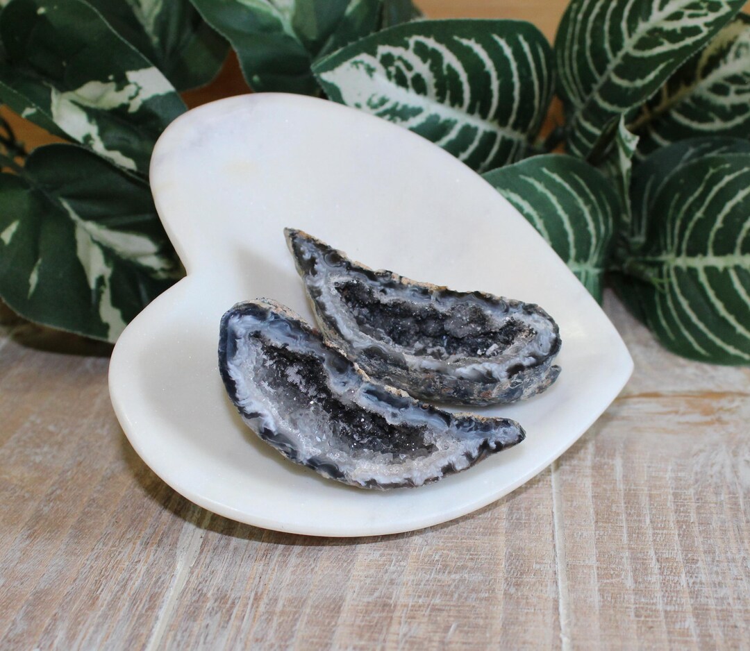Small Oco Agate Geode Pair Crystals for Office Birthday Gifts Trendy Office Decor Gifts for ...