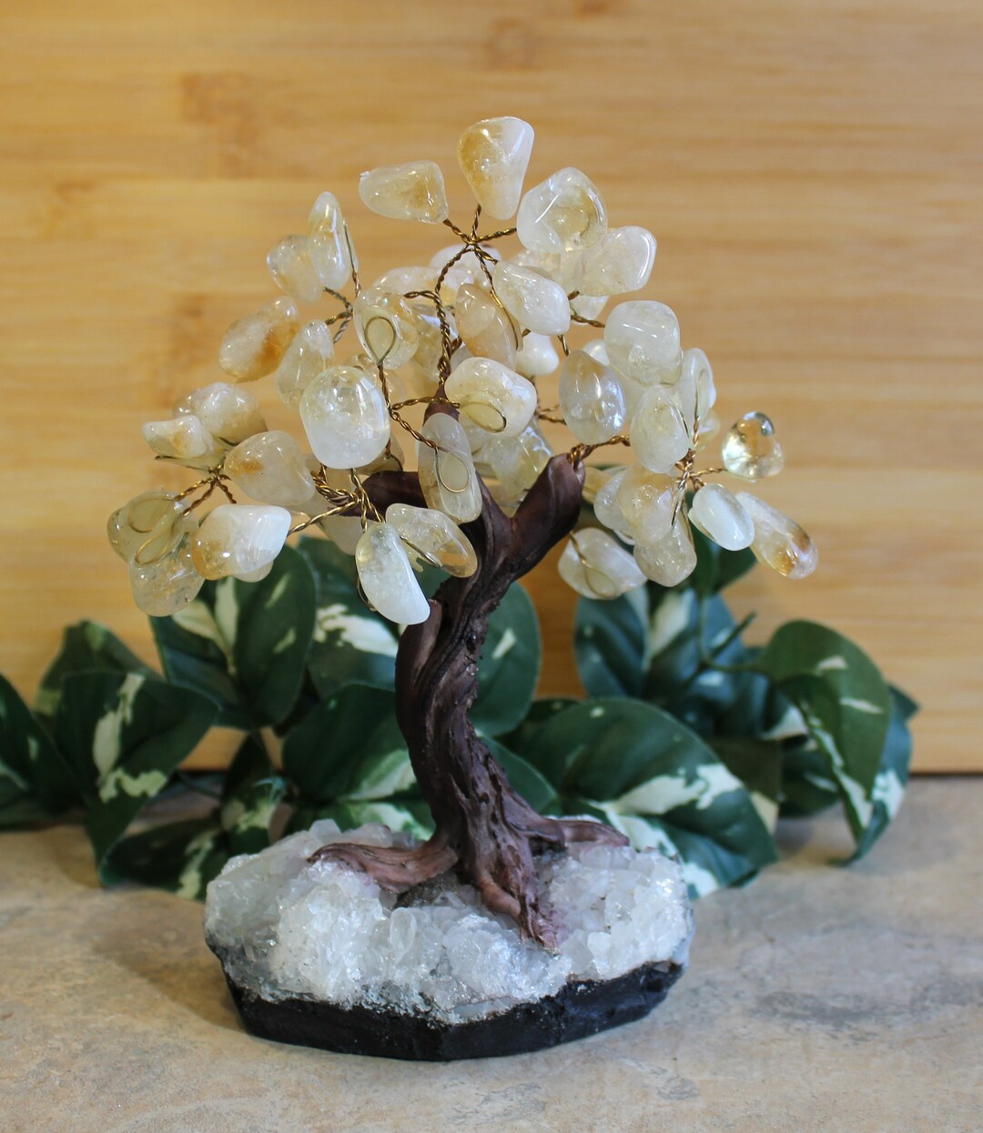 Citrine Gemstone Tree: Trendy Office Decor, Gifts for Home - Etsy