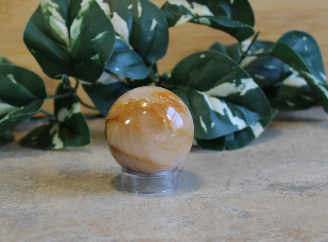 Golden Healer Sphere Yellow Hematoid Quartz Sphere Gifts for Home ...