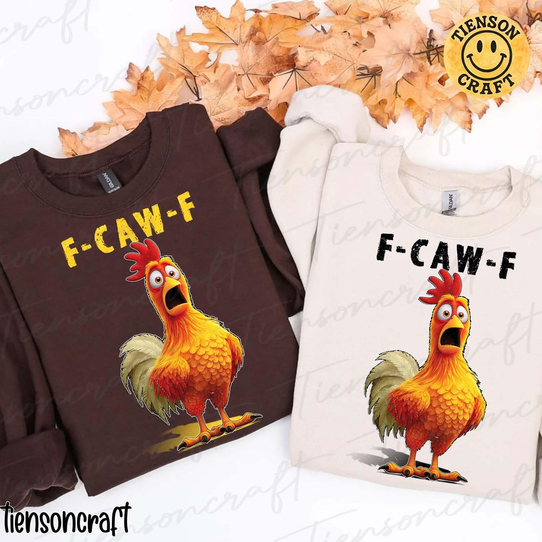 Funny F-caw-f Chicken PNG, Screaming Rooster Meme Clipart, Crazy Hen ...