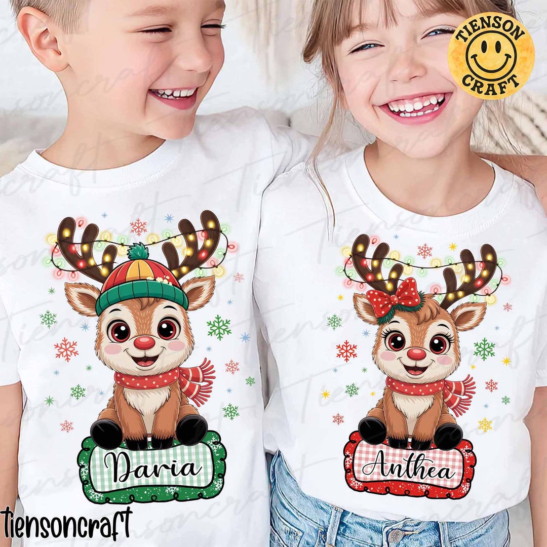 Reindeer Christmas Custom Png, Merry Christmas Clipart, Faux Glitter ...