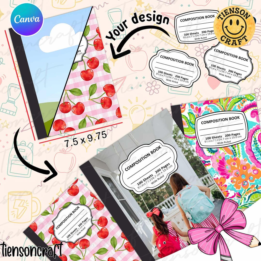 Custom Composition Notebook Template, Composition Notebook Cover ...
