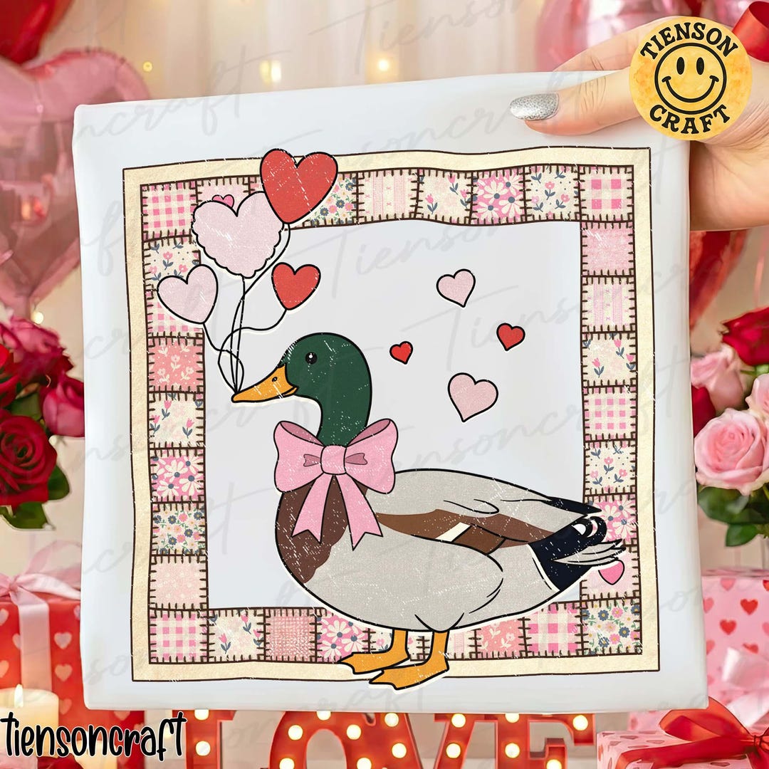 Valentine Mallard Ducks Png, Vintage Grandma Core Goose Geese Design ...