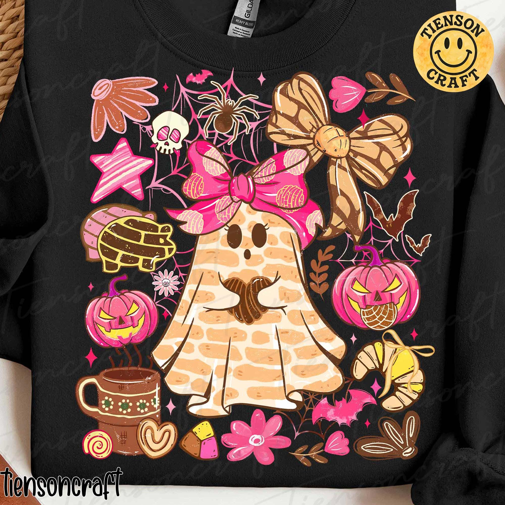 Mexican Conchas Ghost Brushstroke Png, Pantasmas PNG, Halloween Mexican ...