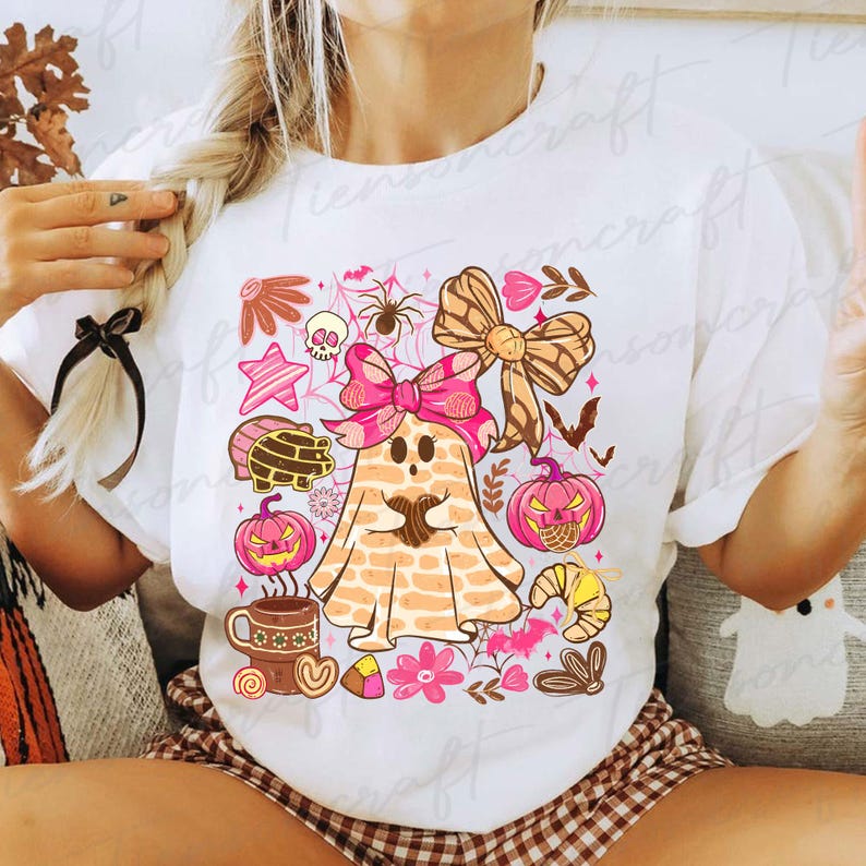 Mexican Conchas Ghost Brushstroke Png, Pantasmas PNG, Halloween Mexican ...