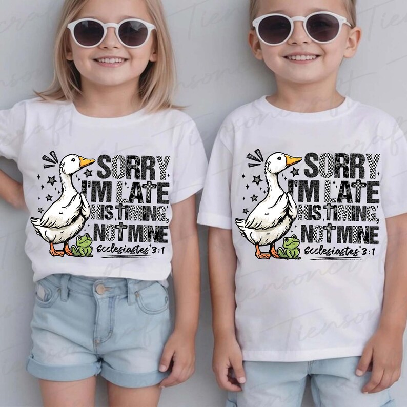 Preppy Sorry I’m Late Bible Verse Png, Christiannity Png, Minimalist ...