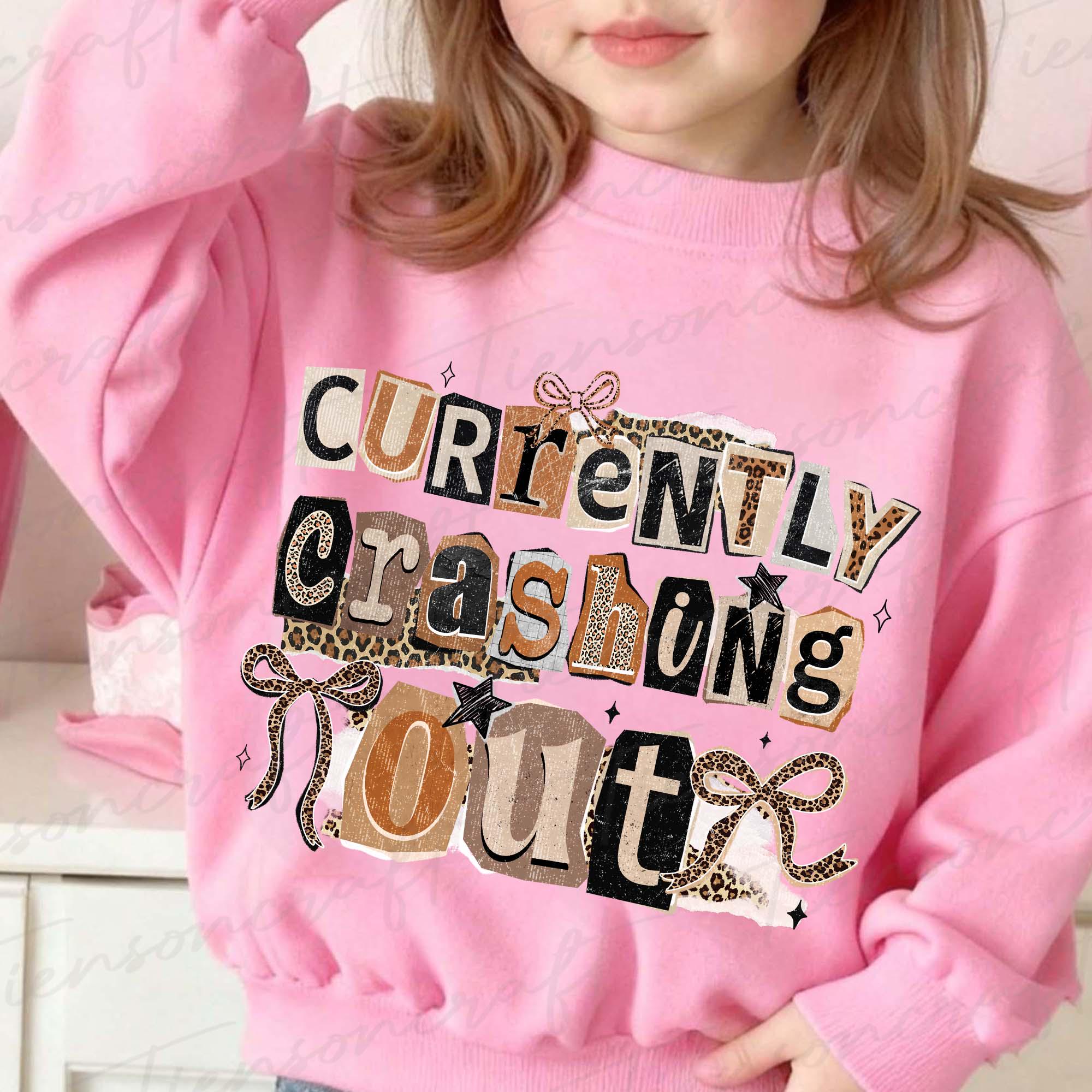 Crash Out Girly Retro Funny Quote PNG, Sassy Sarcastic Shirt Design ...