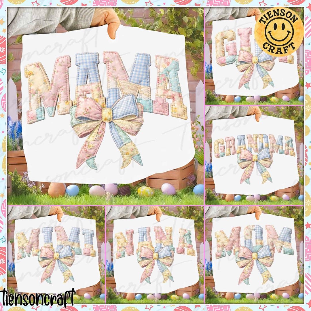 Patchwork Mama Easter PNG, Faux Patchwork Happy Easter Shirt Graphic ...