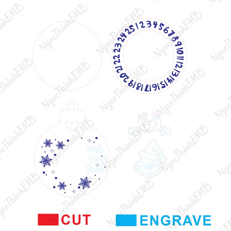 Christmas Countdown Calendar Svg, Movie Cartoon Christmas Calendar Svg ...