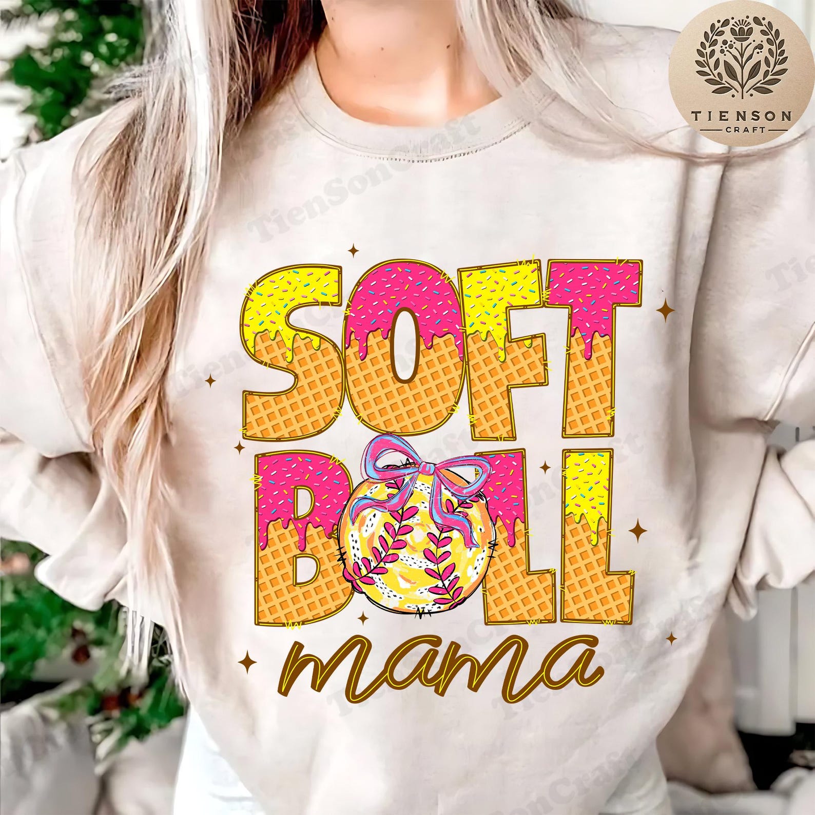 Softball Mama Drip Png, Softball Ice Cream Drip Png, Mama Softball Png ...