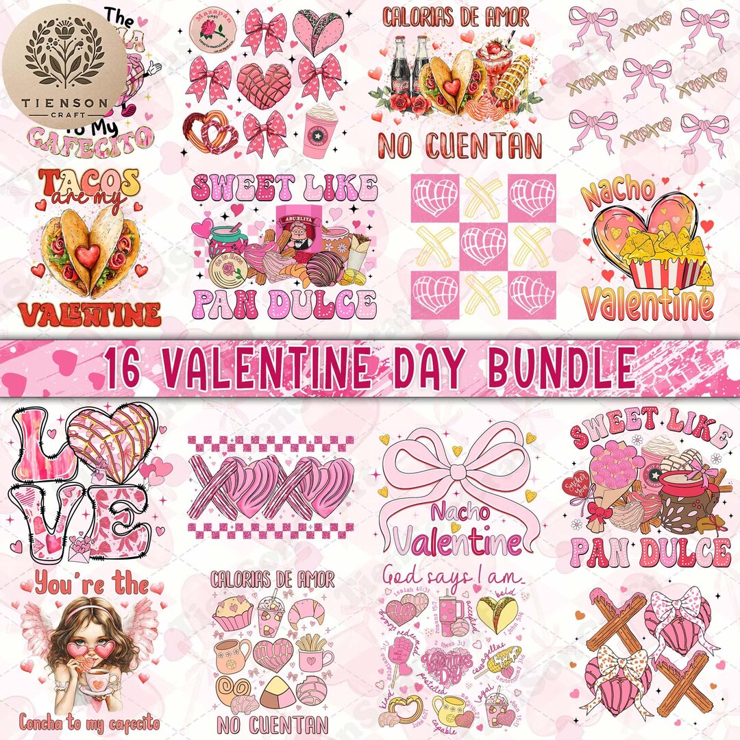 BUNDLE Valentines Day PNG, Valentine Mega Bundle Png, Mexico Valentine ...