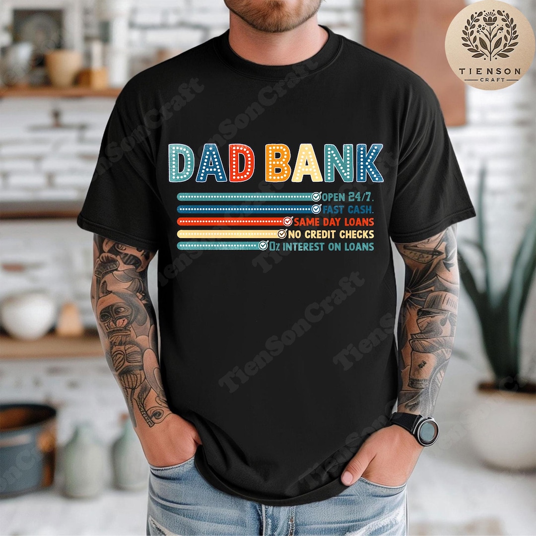 Retro Bank of Dad Png, Father's Day Png, Funny Dad Png, Fatherhood Png ...