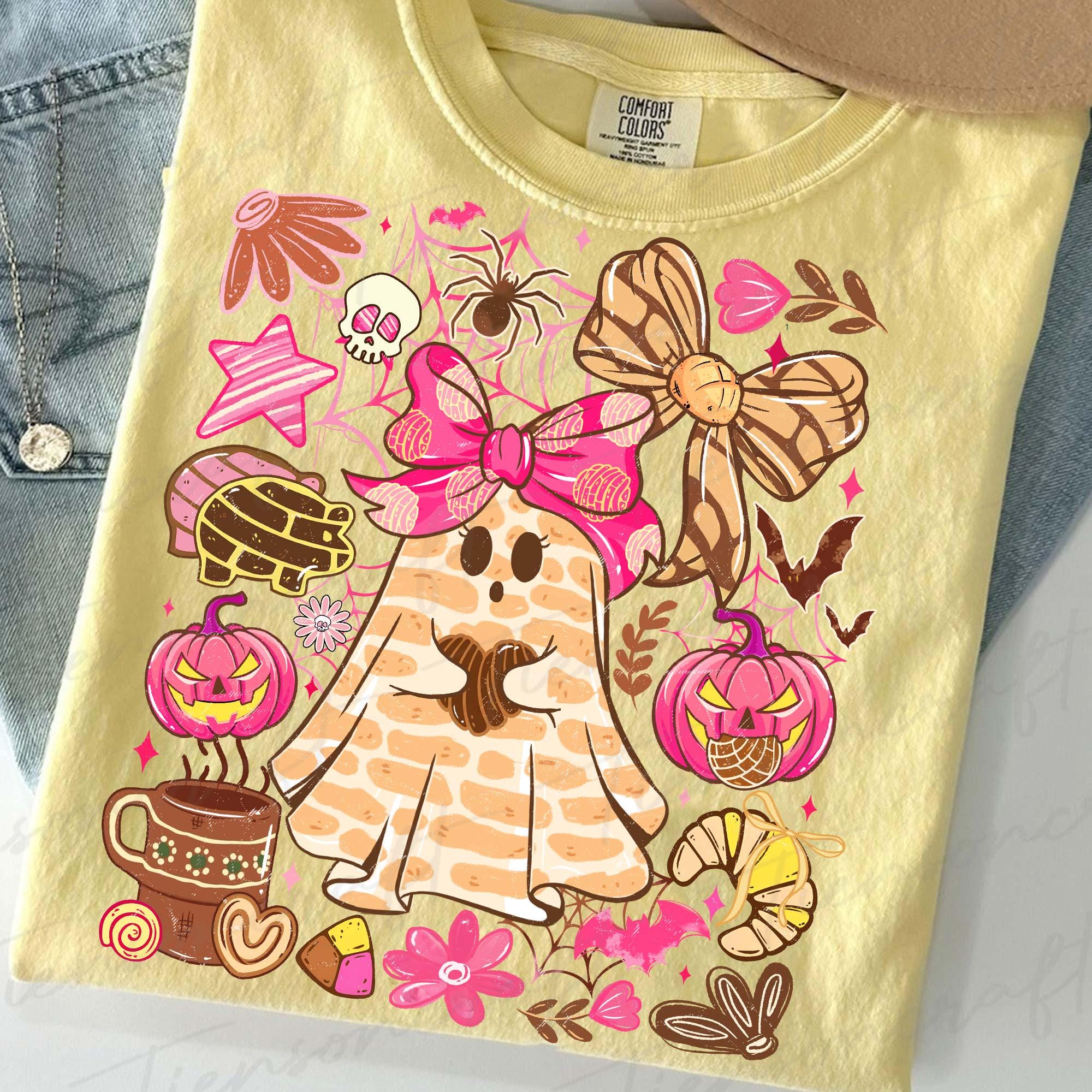 Mexican Conchas Ghost Brushstroke Png, Pantasmas PNG, Halloween Mexican ...