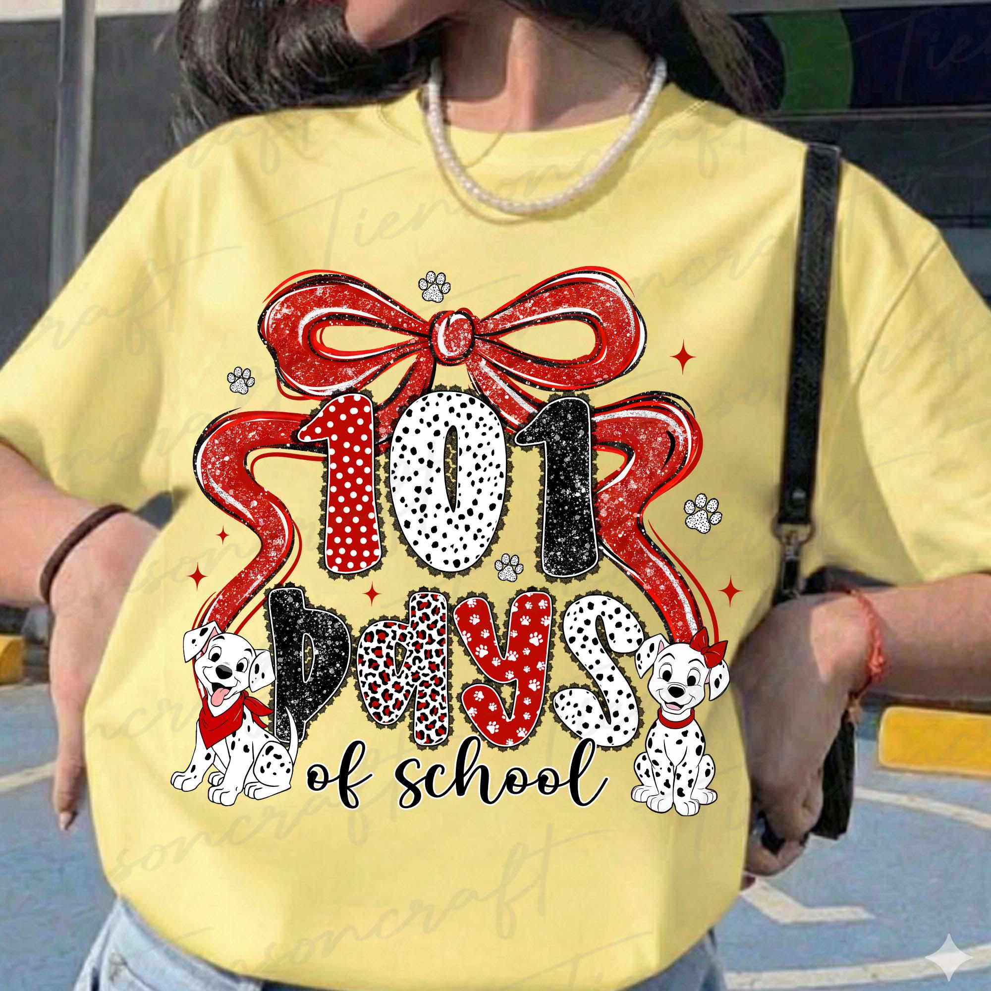 Preppy Coquette 101 Days of School PNG, Dalmatian Dots Glitter, Pencil ...