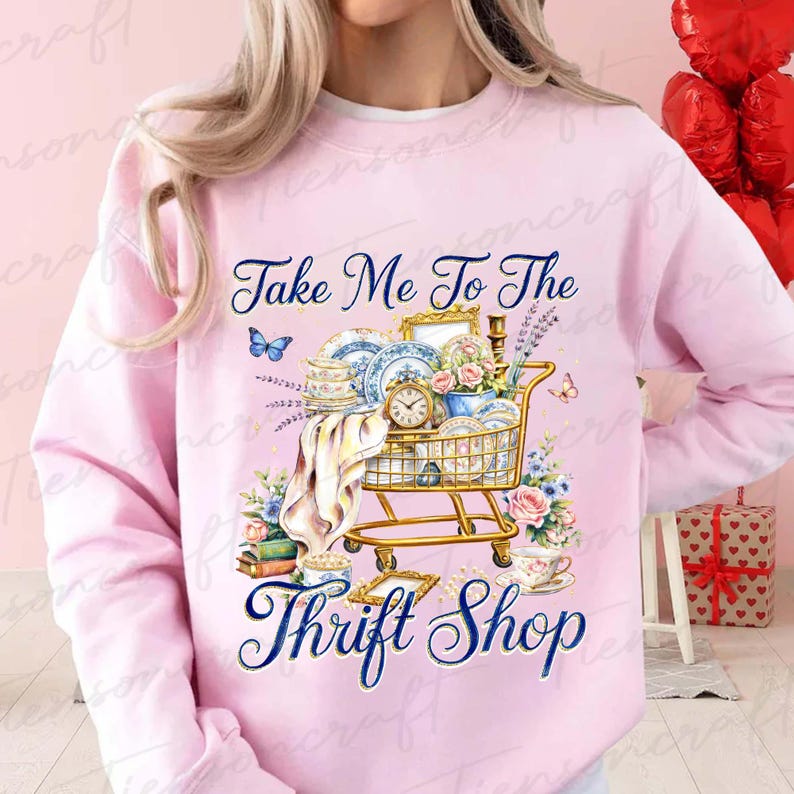 Thrift Lover PNG, I’d Rather Be Thrifting Retro Design, Vintage ...
