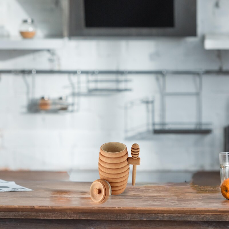 Wooden Honey Pot - Etsy