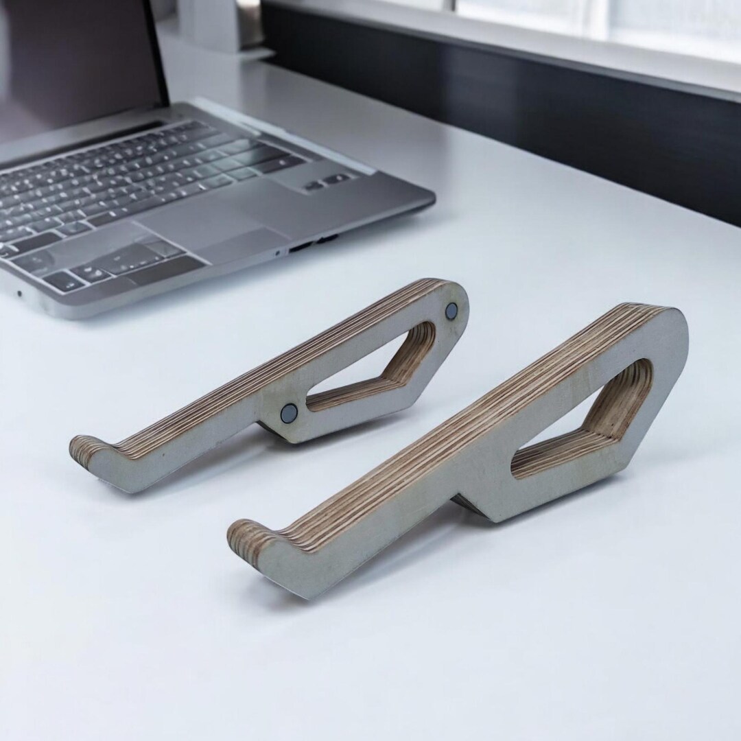 Ergonomic Laptop Stand, Wooden Tablet Riser, Computer Stand for Laptop ...