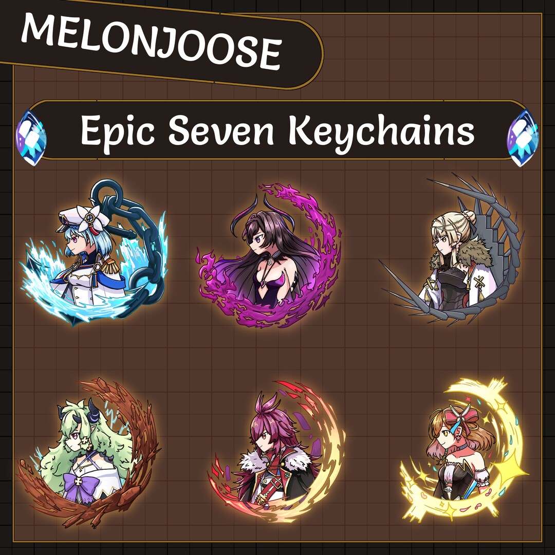 Epic Seven Keychains #02 - Etsy