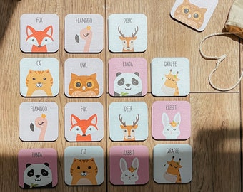 Montessori Toys Wooden Memory Cards Flash Cards for Kids Toddler Gifts ...